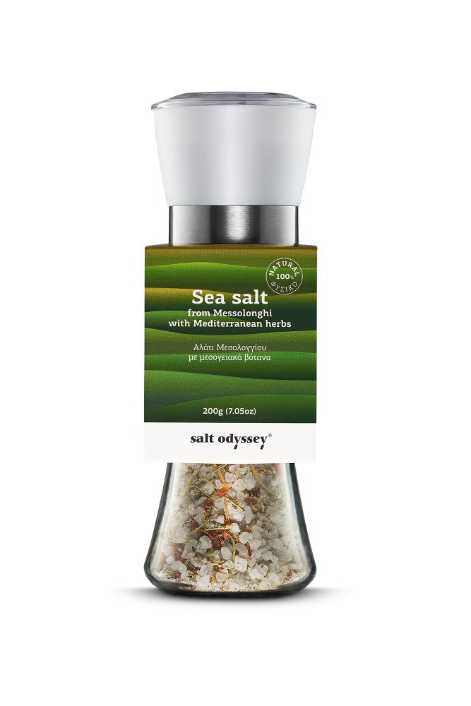 Greek Sea Salt with Mediterranean Herbs - Grinder – greekfinefoods.com